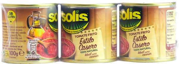 Valor nutricional de SOLÍS TOMATE FRITO ESTILO CASERO | OCU