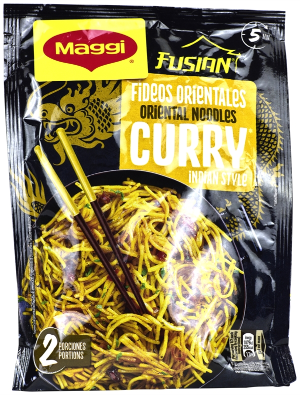 Noodle MAGGI FUSIAN FIDEOS ORIENTALES CURRY INDIAN STYLE: todos los ...