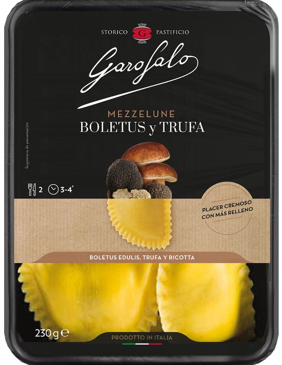 Pasta GAROFALO MEZZELUNE BOLETUS Y TRUFA: todos los detalles