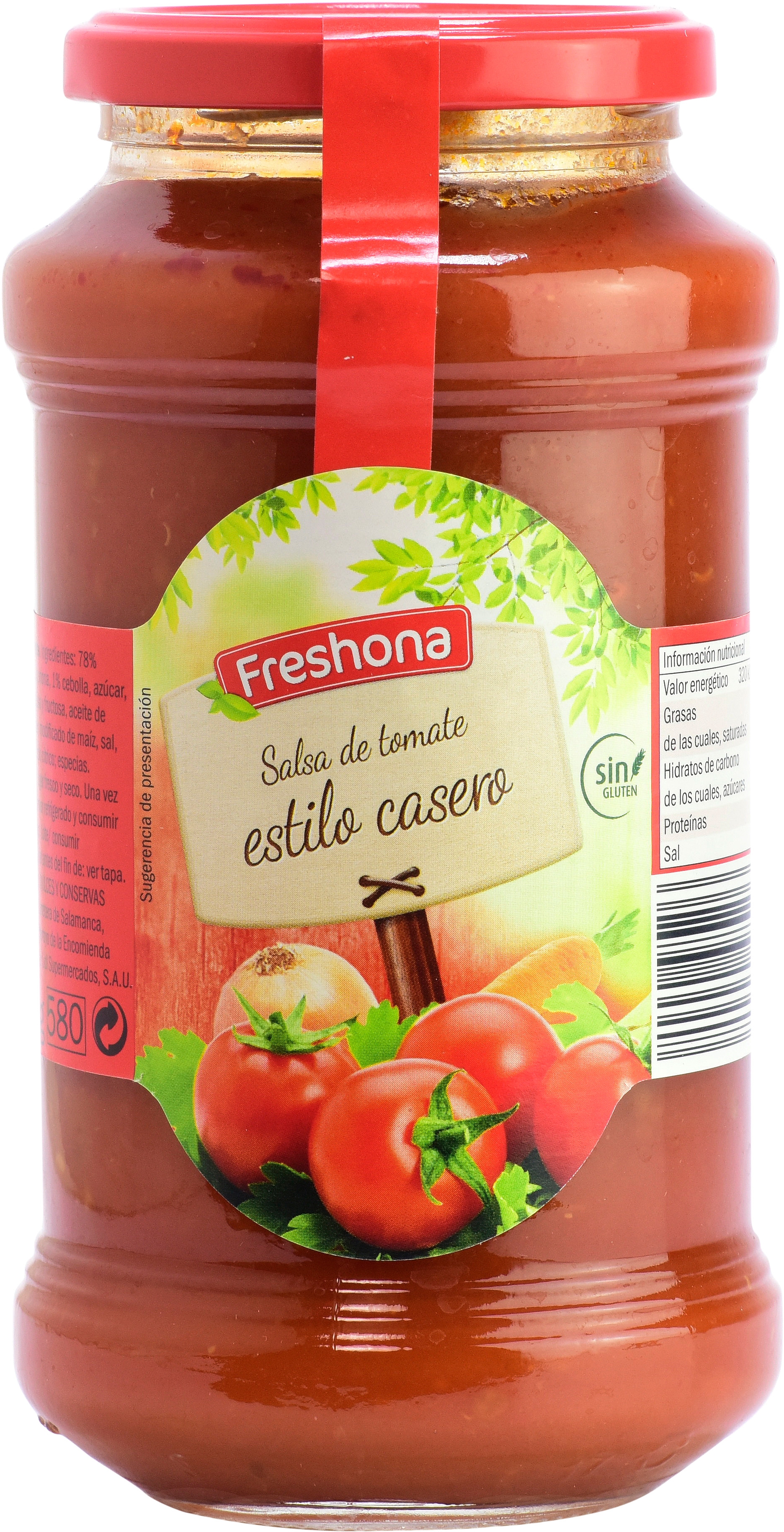 Valor nutricional de FRESHONA (LIDL) SALSA DE TOMATE ESTILO CASERO | OCU