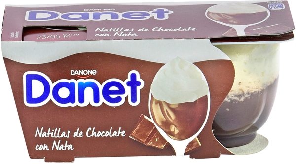 Valor nutricional de DANET (DANONE) NATILLAS DE CHOCOLATE CON NATA. | OCU