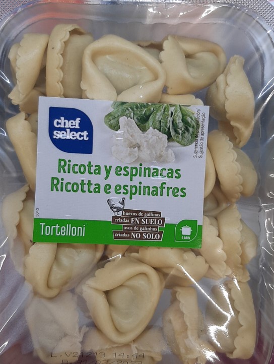 Pasta CHEF SELECT (LIDL) TORTELLONI DE RICOTA Y ESPINACAS: todos los ...