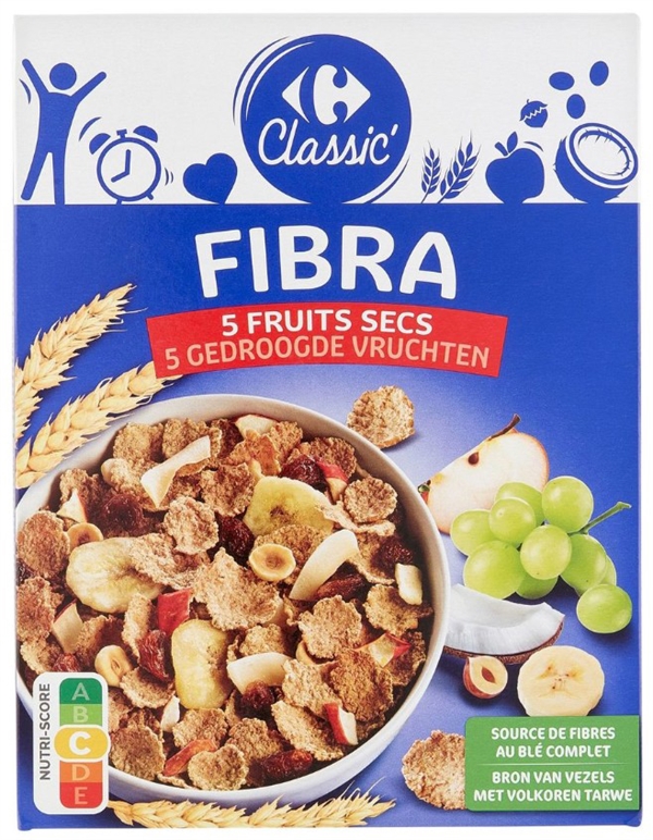 CARREFOUR CLASSIC FIBRA 5 FRUTAS SECAS : análisis y opiniones | OCU