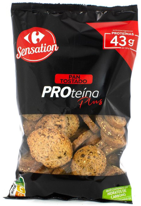 Pan tostado CARREFOUR SENSATION PAN TOSTADO PROTEÍNA PLUS: todos los ...